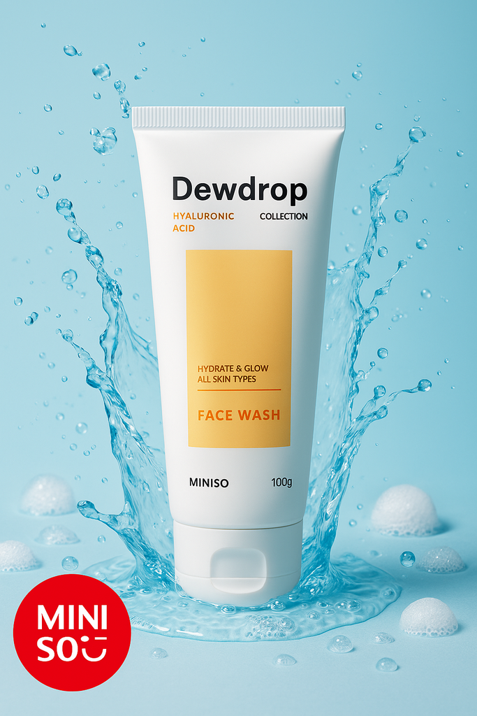 Miniso Dewdrop collection hyaluronic acid Face Wash 100G ...