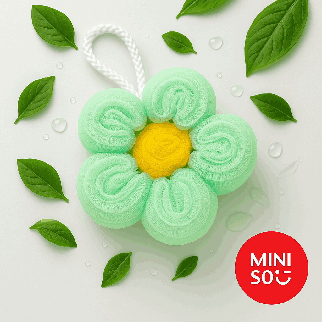 Flower Loofah (Green) Miniso | thealanscottretail