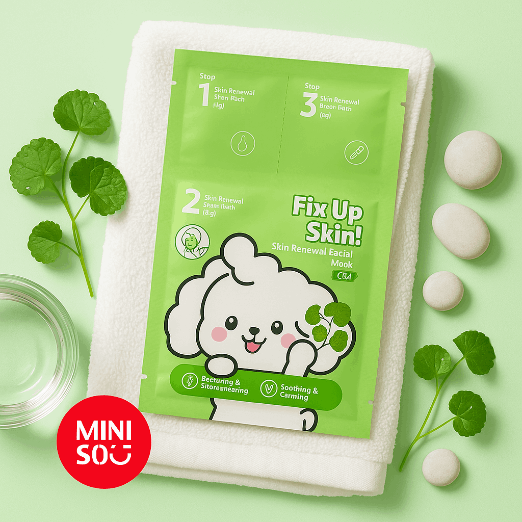 Miniso Skin Renewal Facial Mask(CICA)Pack Of 2 | thealanscottretail